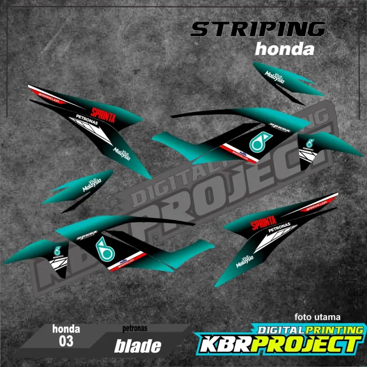 ( COD) BLADE PETRONAS STICKER STRIPING MOTOR HONDA BLADE PETRONAS IP.03 ...