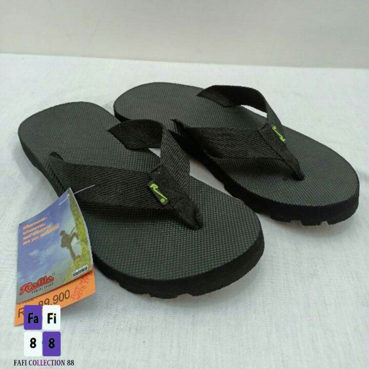 FF Sandal Sport Gunung RAFILA Seri Capit Hitam Polos | Lazada Indonesia