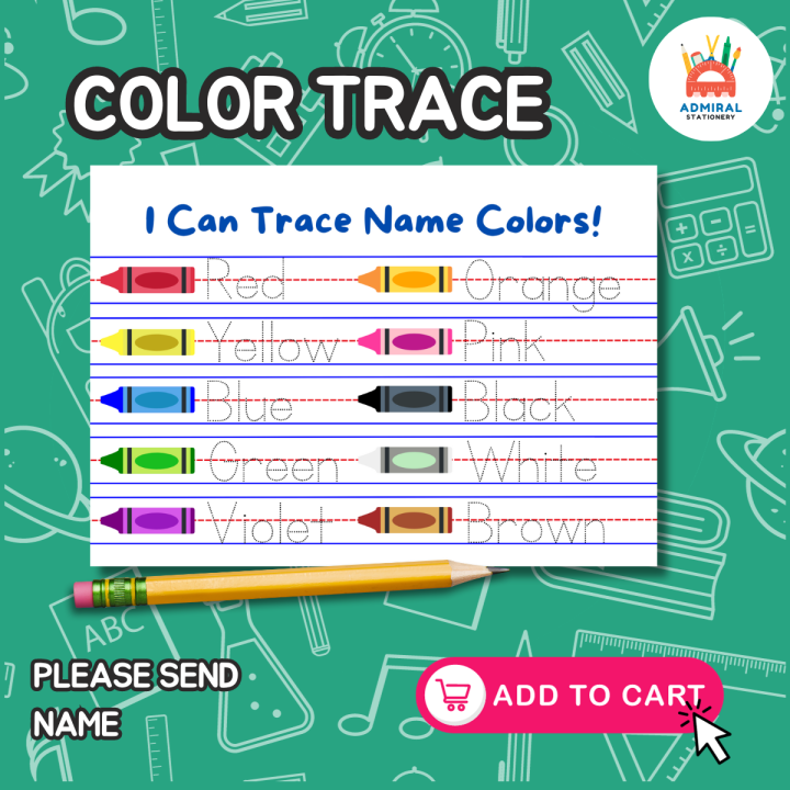 Kids Learning Color Tracing Pad A5 30 Pages | Lazada PH