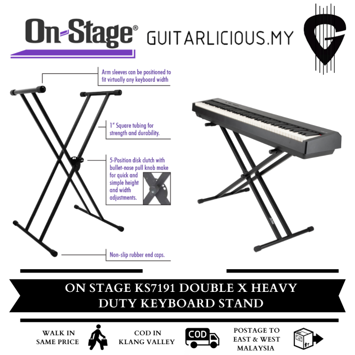 On Stage KS7191 Double X Heavy Duty Keyboard Stand ( KS-7191 ) | Lazada