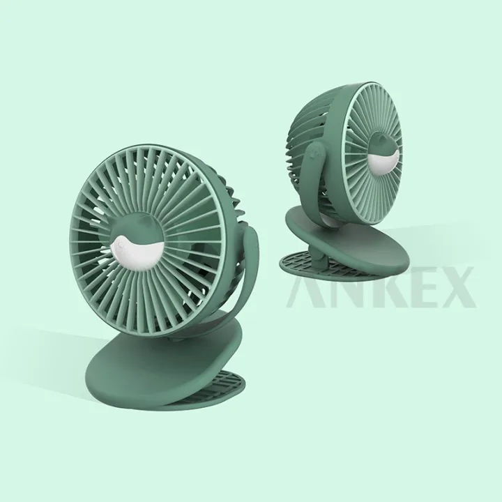 Clip Fan Rechargeable Electric Fan With Light USB Mini Electric Fan ...