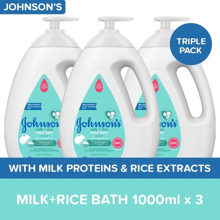 Johnson's Milk Rice Bath 1000ml x 3 | Lazada PH