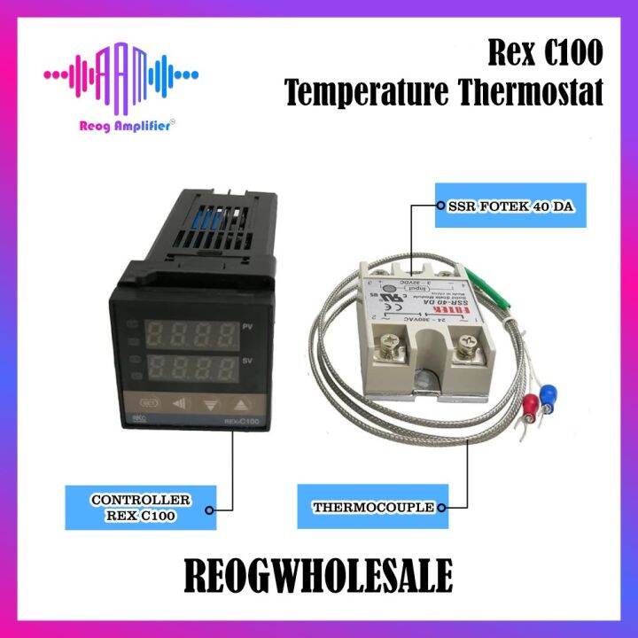 PID Rex C100 Temperature Thermostat Thermocouple Controller Output SSR Relay | Lazada Indonesia