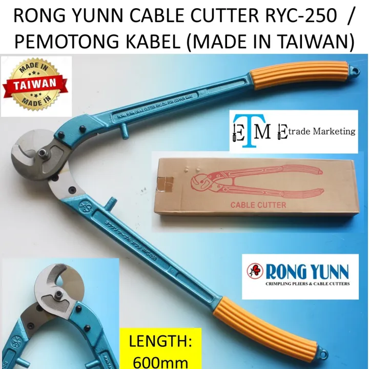 RONG YUNN RYC-250 CABLE CUTTER / PEMOTONG KABEL (MADE IN TAIWAN) | Lazada