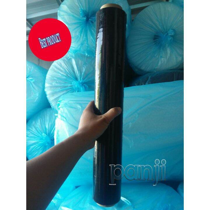PLASTIK STRETCH FILM HITAM 50CM X 250M PLASTIC WRAPPING KOPER WRAP ...