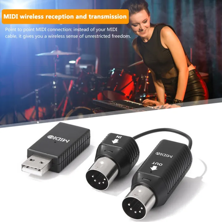 2.4Ghz MIDI Wireless Guitar Receiver Transmitter For Electric Guitar ...