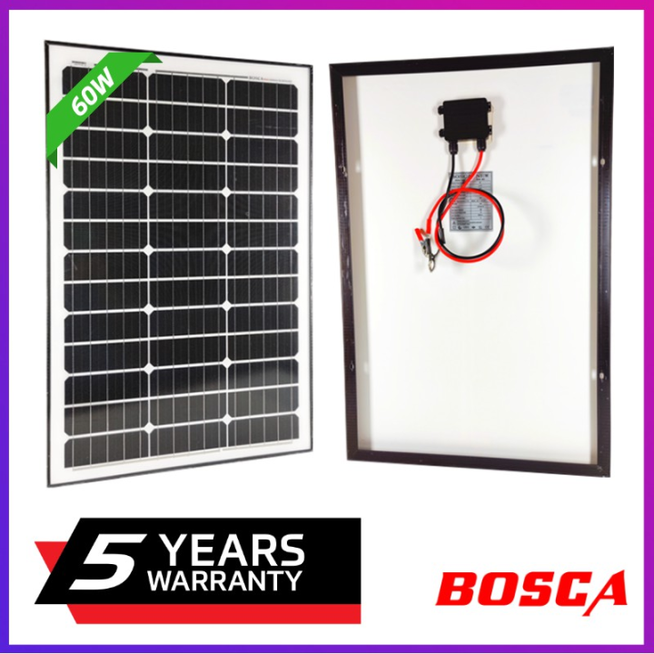 KENLEI BOSCA 5 Year Warranty 60W Solar Panel Mono 60 Watt 12 Volt Pv ...