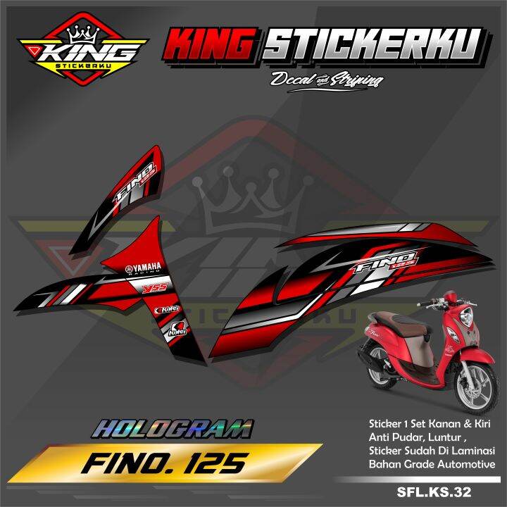 Sticker Striping Lis Variasi Yamaha Fino 125 - Stiker StripingAksesoris Motor Fino 125. KS.32 ...