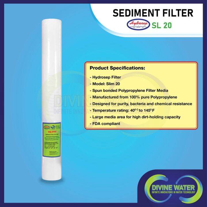 Hydrosep Sediment Filter Slim 20” ( Premium Quality ) | Lazada PH