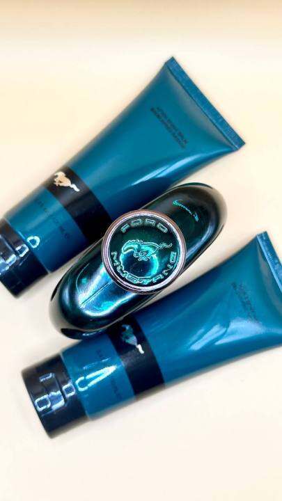 Ford Mustang for Men EDT Spray 100ml, After Shave Balm, Hair Body Wash ...