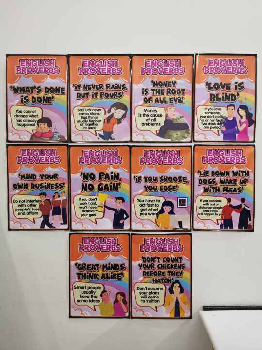 POSTER ENGLISH PROVERBS - N04 | Lazada