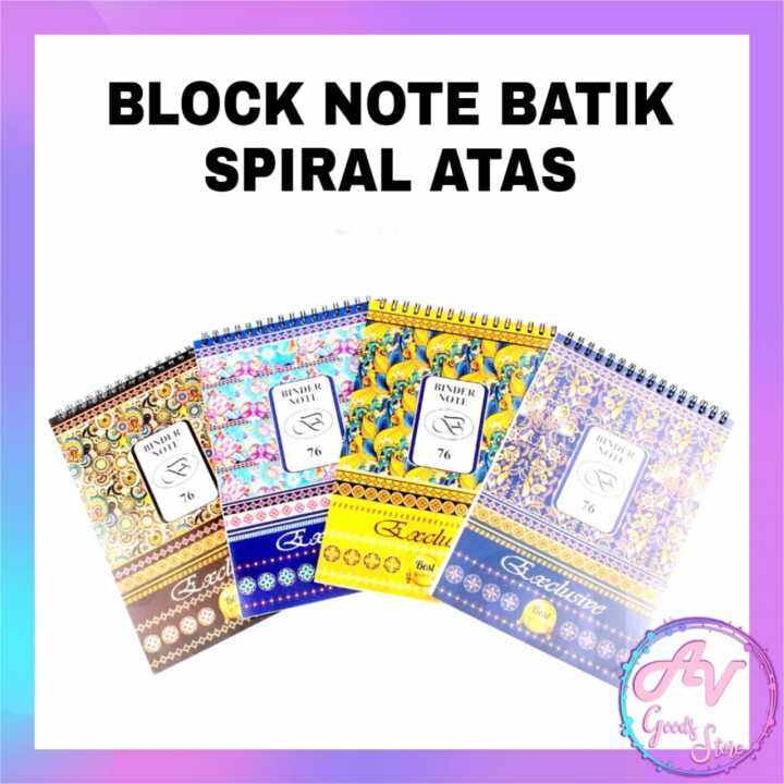 Block Note Spiral Atas A5 Batik Fancy / Buku Tulis Ring Atas / Notebook Spiral | Lazada Indonesia