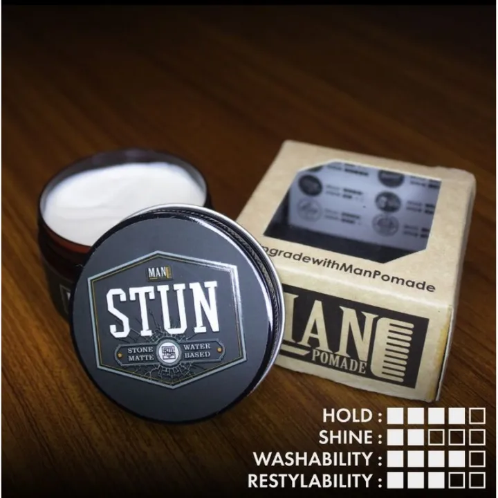 (IN STOCK)🔥🔥Man Pomade STUN Water Based Pomade | Lazada PH