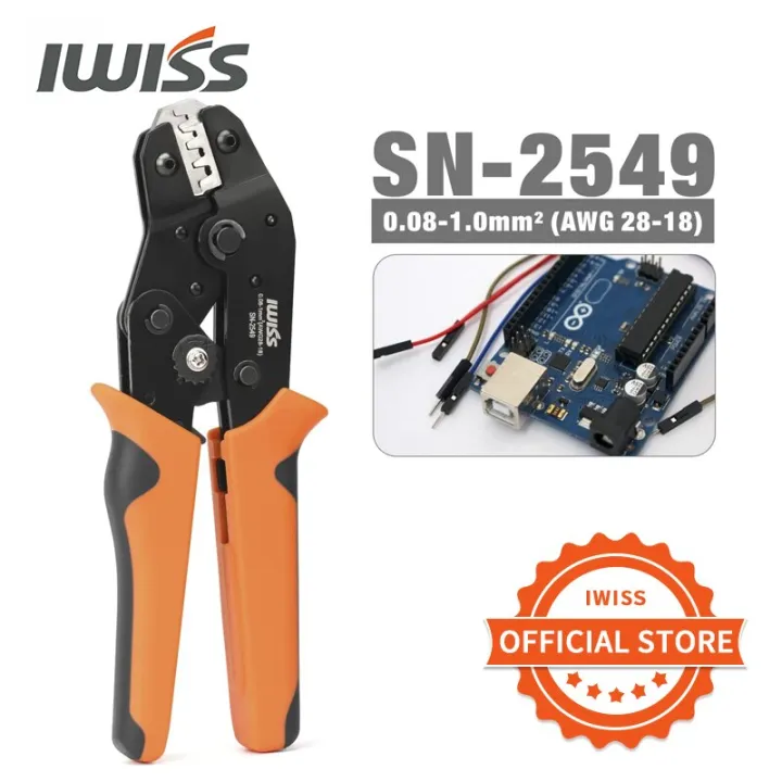 IWISS SN-2549 Ratchet Wire Crimping Tool สำหรับ JST ZH 1.5มม.,PH2.0Mm,XH2.5Mm,Dupont 2.54มม. ...