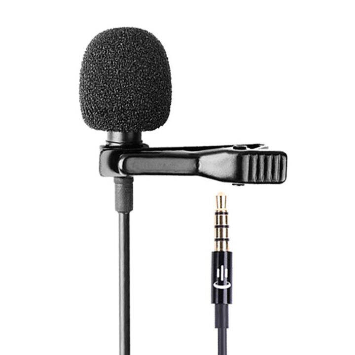 Mini 3.5mm Clip-on Lavalier Lapel Microphone Mic with Foam Cover Furry ...