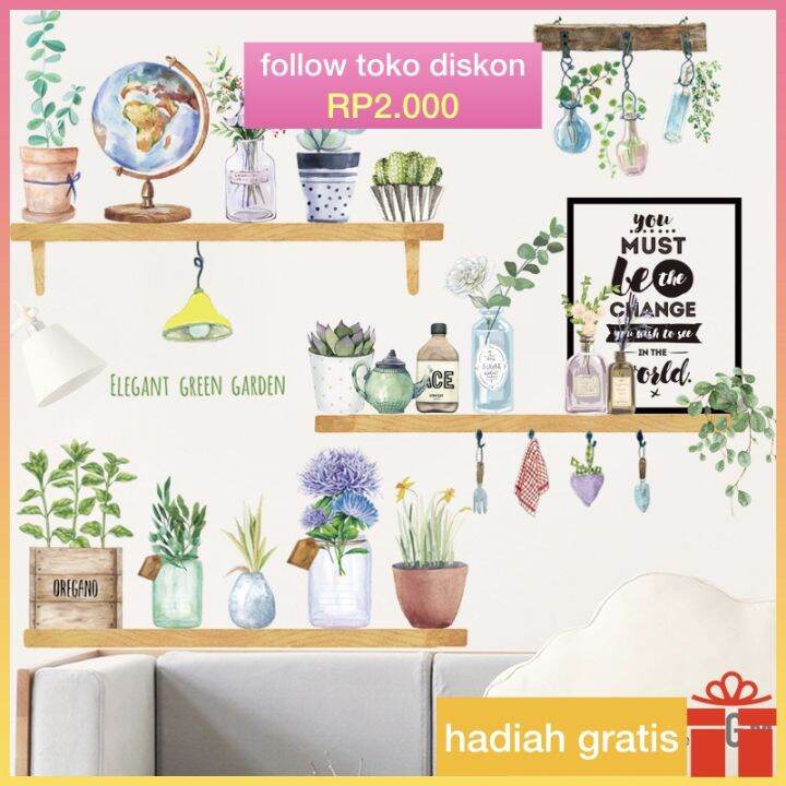 stiker dinding cafe / wall stiker dinding pvc transparan （60cm*90cm ...