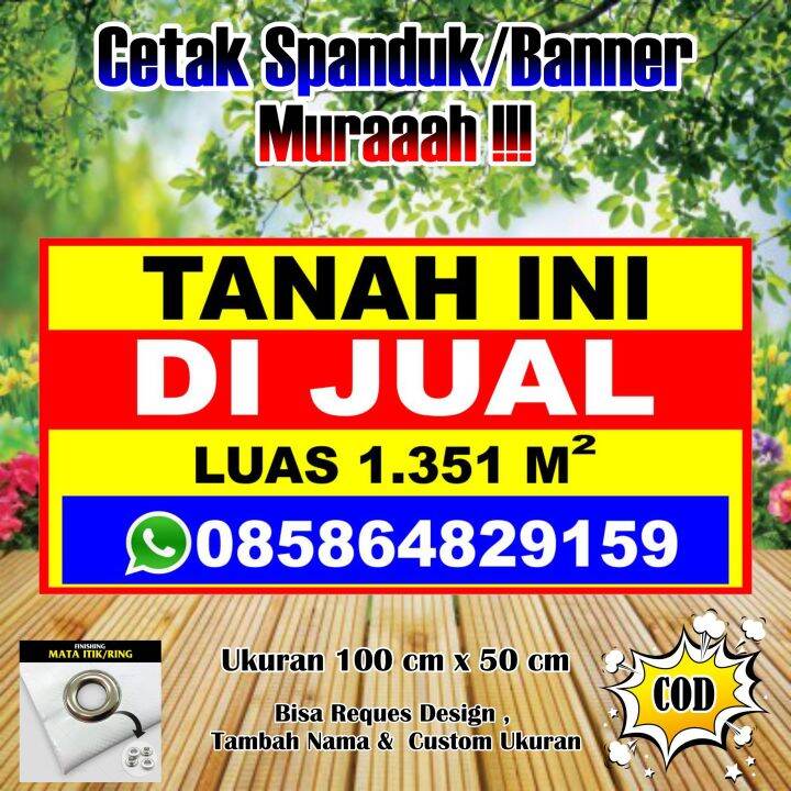 Spanduk Banner Rumah Di kontrakan ukuran 100 cm x 50 cm | Lazada Indonesia