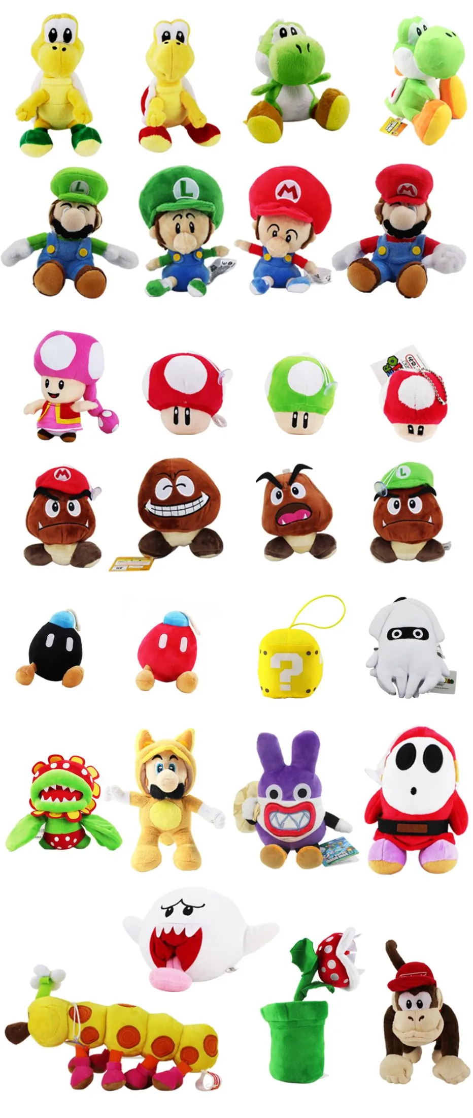 Super Mario Yoshi Goomba Shy Guy Toadette Diddy Kong Bomb Piranha ...