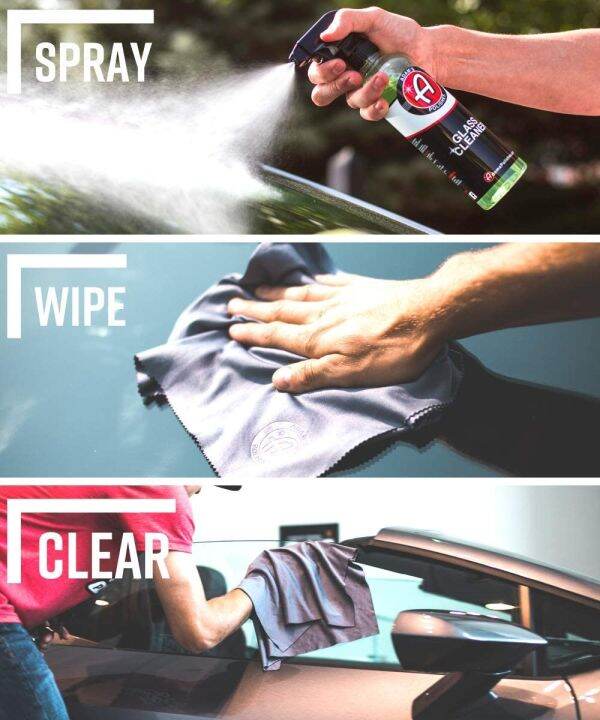 Adam's Glass Cleaner - Natural Streak Free Formula for Car Cleaning ...