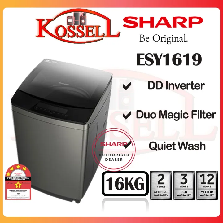 10KG/12KG/14KG/16KG SHARP DD Inverter Washing Machine Mesin Basuh | Duo Magic Filter | Lazada