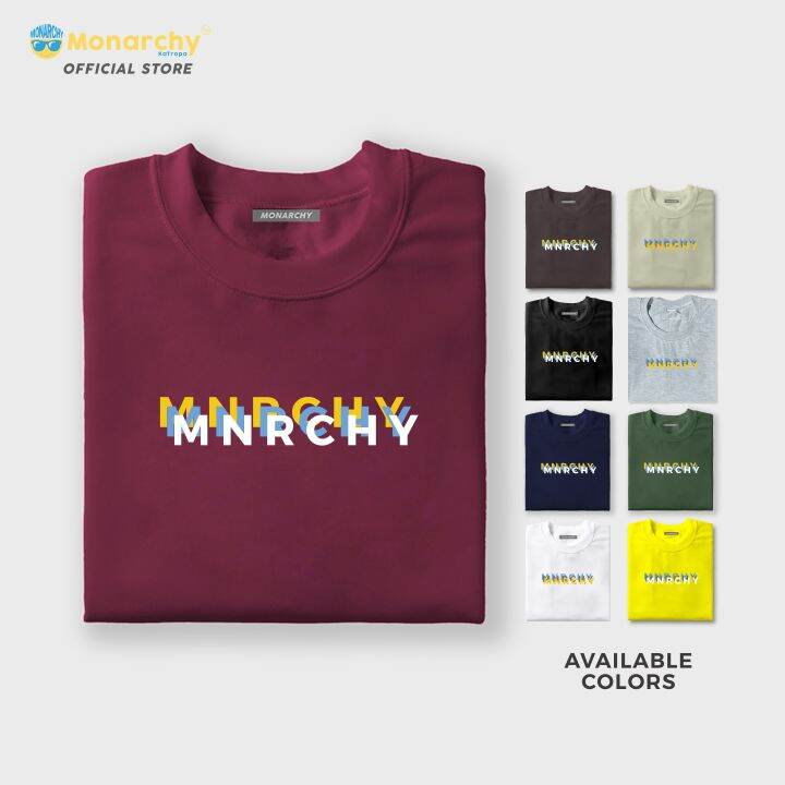 Monarchy Official Logo Tee Vol.2 in 3 Colors: Yellow Gray and Sky Blue ...