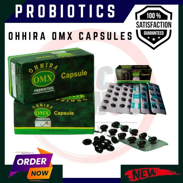 Ohhira OMX Capsules Probiotics Box of 60's- Treating Heartburn and Chest Pain Due to Stomach ...