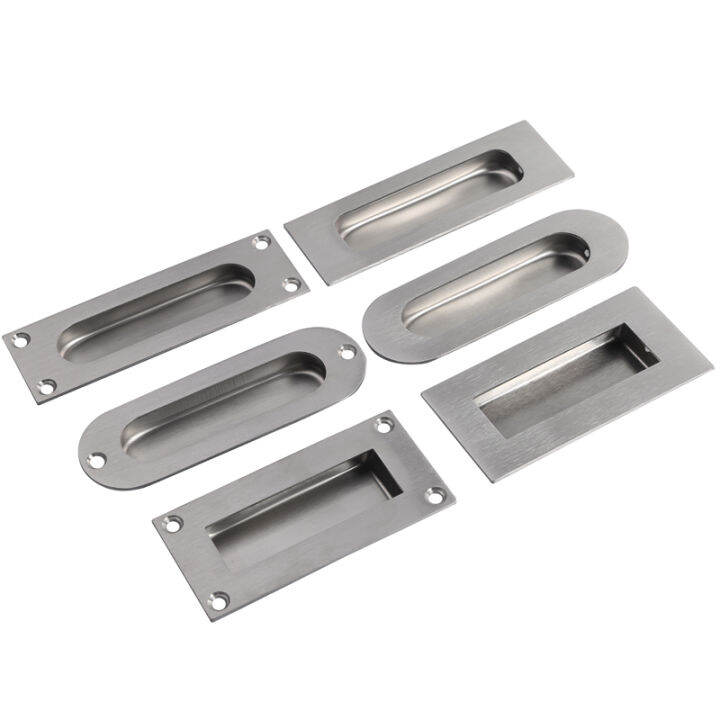 304 stainless steel sliding door with concealed handle embedded in ...