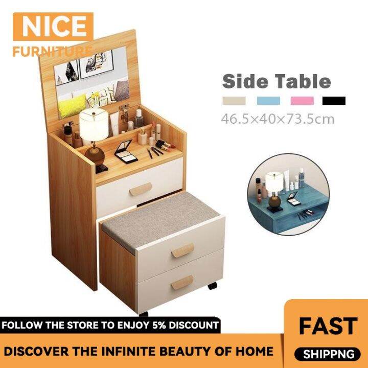 Simple Dressing Table Home Bedroom Foldable Dressing Table With A ...