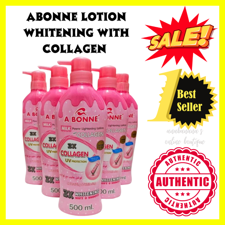 ABONNE LOTION WHITENING WITH COLLAGEN 💐 ORGANIC AND THAILAND MADE NO ...