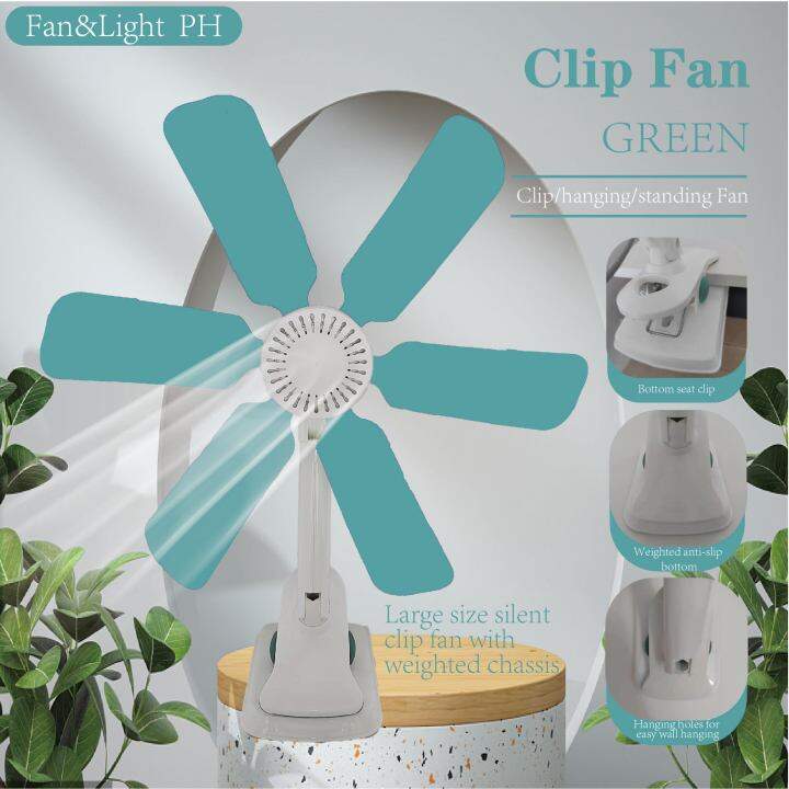6-blade clip fan household electric fan portable clip-on electric fan ...