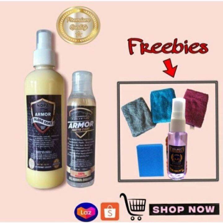 armor matte coat and armor gloss (package with free sponge) | Lazada PH