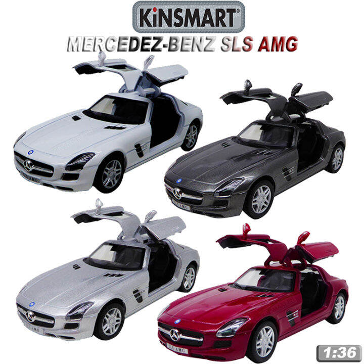 Kinsmart 1:36 Mercedez-Benz SLS AMG Diecast Collectible Model Toy Car ...