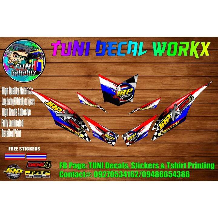 Honda XRM Trinity 125 Decal Sticker V2 ( JRP DECAL DESIGN STOCK SIZE ...