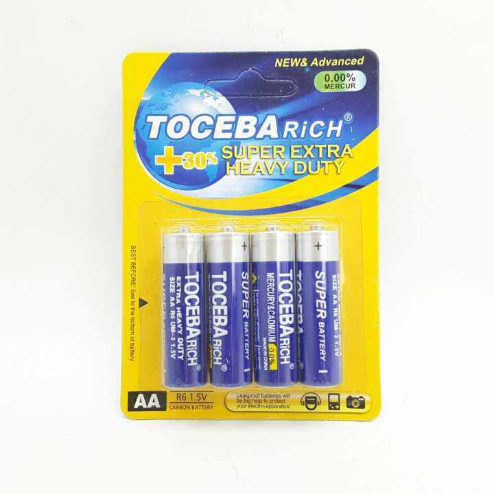 Toceba Rich Tocebal Super Heavy Duty AA/AAA Battery Batteries | Lazada