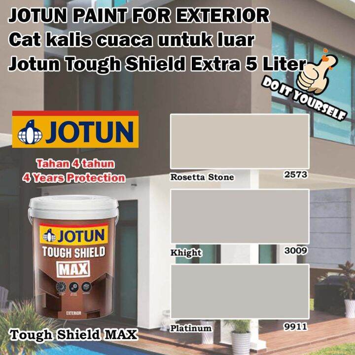 Jotun Tough Shield Exterior Paint 5 Liter Rosetta Stone 2573 / Knight ... Jotun Tough Shield Exterior Paint 5 Liter Rosetta Stone 2573 / Knight ...