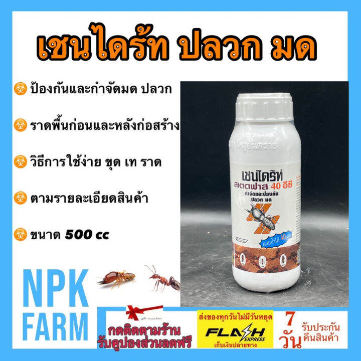 เชนไดร้ท์ปลวก สเตดฟาส chaindrite 40 อีซี ขนาด 500 ซีซี เชนไดร้ท์ กำจัด ...