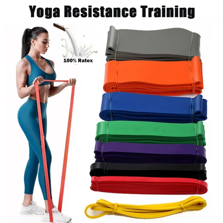 Resistance Band 6-level Latex Loop Belt Extender Strength Lifting Pull ...