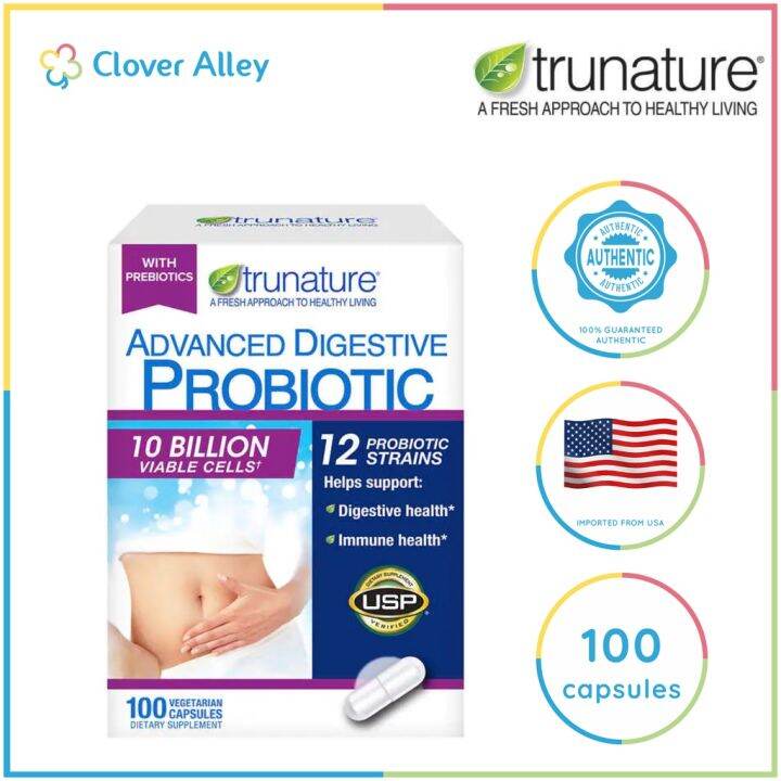 trunature Advanced Digestive Probiotic, 100 Capsules | Lazada PH