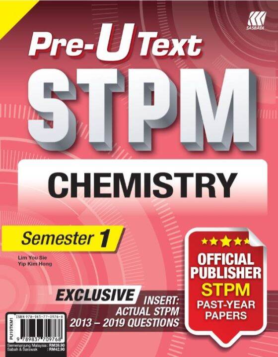 Pre-U Text STPM Chemistry Semester 1 | Lazada