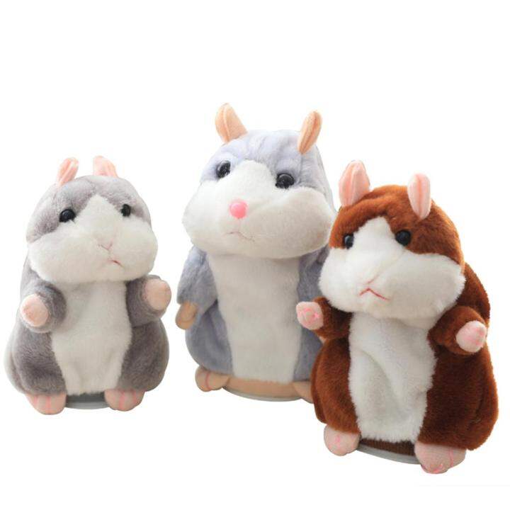 Lovely Talking Plush Hamster Toy, Can Change Voice, Record Sounds, Nod ...