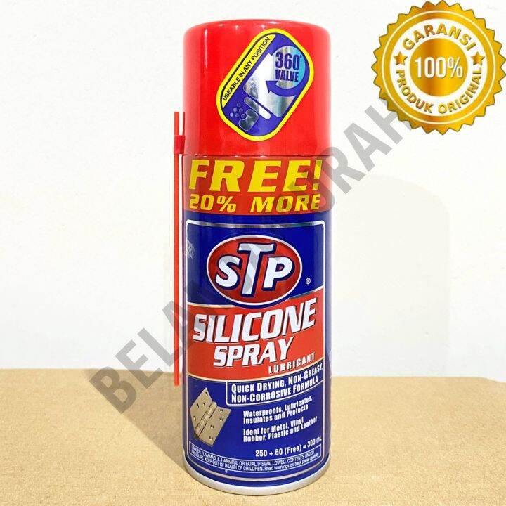 Silicone Spray Lubricant Pelumas Karet Jendela Kaca Anti Karat Mobil Power Window STP 300ml ...
