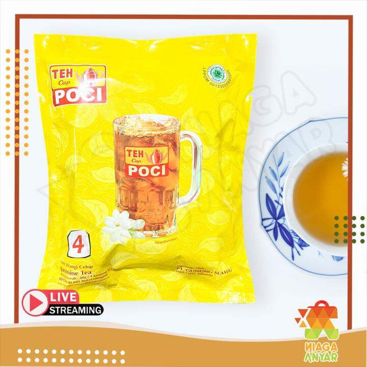 Teh Poci Jasmine Jumbo / Bubuk Serbuk Kantong Teh Celup Kemasan Besar ...