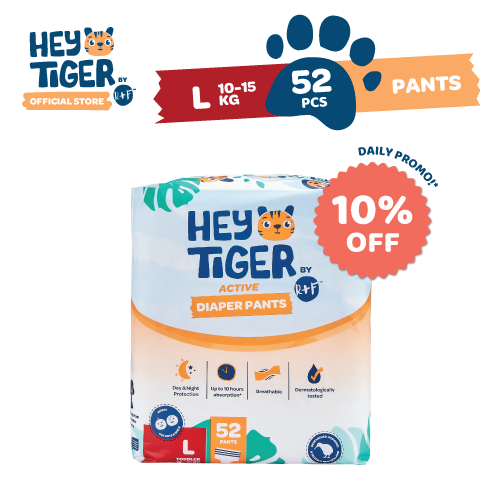 HEY TIGER Pants Jumbo Pack LARGE (10-15 kg) - 52 pcs - Diaper Pants ...
