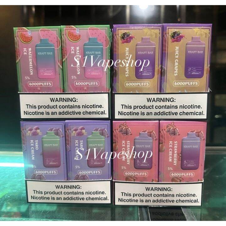 Kraft Bar 6000 6k Puffs 5 Disposable Rechargeable Vape Pod | Lazada PH