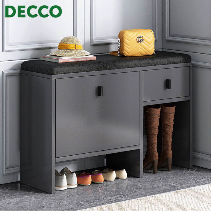 Decco Shoe Changing Long Stool Home Entrance Shoe Stool Household ...
