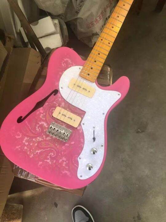 Fender Telecaster Electric Guitar Semi Hollow Pink Paisley Signature ...