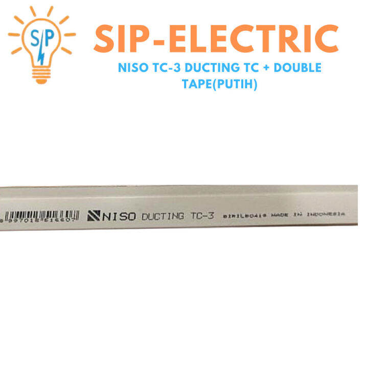NISO TC3 PUTIH / CABLE DUCT + DOUBLE TAPE / PELINDUNG KABEL DAK TC 3 ...