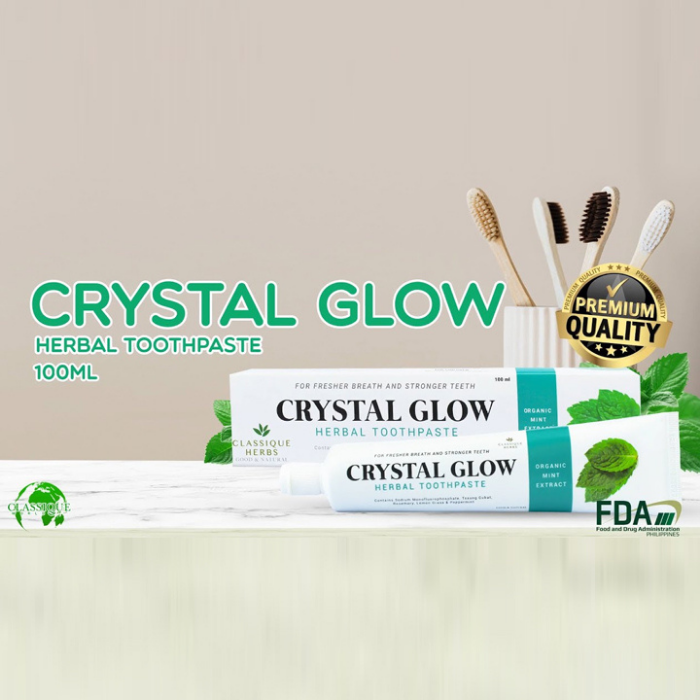 Classique Herbs Crystal Glow Toothpaste, Anti-Bacterial, Alkaline ...