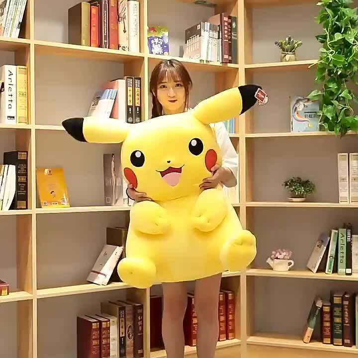 (ร้อน) ของแท้ Pikachu ของเล่นตุ๊กตานอนน่ารักหมอนโปเกมอนบิ๊ก Ragdoll ...