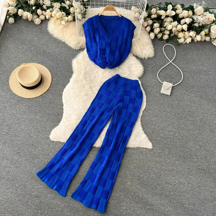 Korean Knit Top + Pants Coordinates | Lazada PH